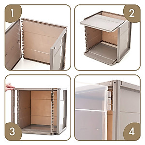 EZOWare 2 Tier Organizer Drawer, Stackable Plastic Modular Storage Box for Bathroom, Bedroom, Living Room, Kitchen, Office - 2 Pack