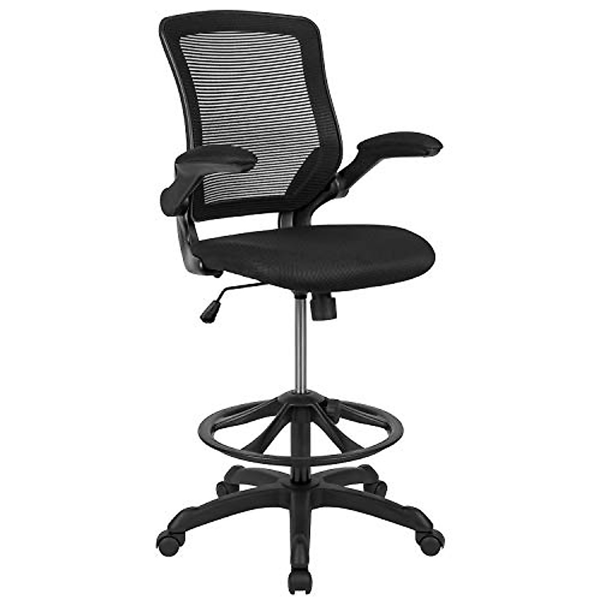 Flash Furniture Office Seating, 27"W x 27"D x 42" - 49.5"H, Black