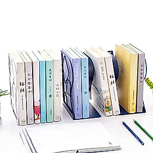 Book GELTDN Retractable Book Support Stand Telescopic Metal Bookends Shelf Bookrack Organizer Home School Office Supplies Stand ( Color : D )