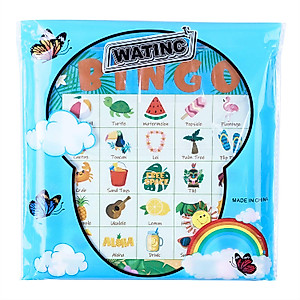 WATINC 41pcs Hawaiian Bingo Game, Tropical Summer Party Games with 24 Players, Hawaiian Bingo Cards for Kids School Classroom Party Supplies Activity, Luau Party Favors Gifts for Kids Toddlers