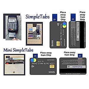 SimpleTabs -Remove Credit Cards with Ease and Style, Removeable and Reuseable Tabs, Includes 5 Pull Tabs per Set, Wallet, Purse, Handbag, Cellphone Case (Bumble Bee, SimpleTabs)