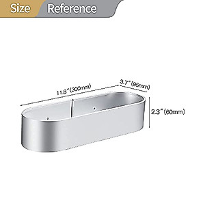 FINECHI Shower Caddy Shower Shelf for Bathroom Hanging Shower Caddy Rustproof No Drilling Adhesive Wall Mounted Bathroom Storage Shower Organizer Shampoo Holder (Brushed Nickel)