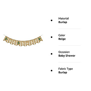 Greenery Baby Shower Banner Eucalyptus leaves Burlap garlands Plant Gender Neutral party decoration