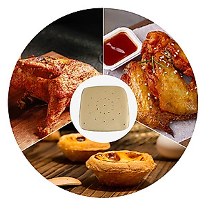 Air Fryer Parchment Paper Liners（11"×11"） Square 100Pcs Unbleached Compatible with XXXL Air Fryer,Perfect for 8.5QT/9.5QT/10QT Or Bigger Air Fryers (Brown)