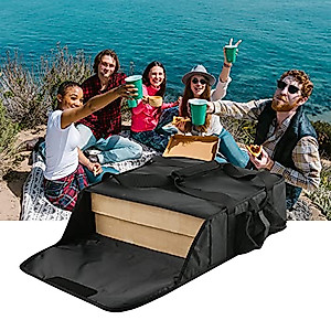 Beautyflier Pizza Bag for Delivery Insulated Pizza Carrier Food Delivery Warmer Bag for Hot or Cold Food Personal Professional Use Travel Potluck Parties, Picnic, Cookouts, Beach