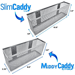 Slim Caddy LARGE + Middy Caddy Bundle | Cabinet Door Organizer | Kitchen Cabinet Organizer, Makeup Cabinet Storage, Spice Rack Organizer for Cabinet, and More!