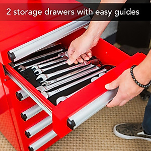 Whynter TBR-185SR 1.8 cu. ft. Portable Tool Box Refrigerator with 2 Drawers and Lock, One Size, Powder Coated Red