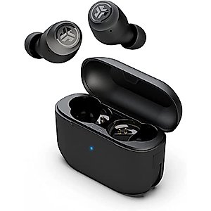 JLab Go Air Pop True Wireless Bluetooth Earbuds + Charging Case, Graphite, Dual Connect, IPX4 Sweat Resistance, Bluetooth 5.1 Connection, 3 EQ Sound Settings Signature, Balanced, Bass Boost