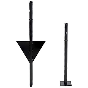 Sunnydaze Dual Campfire Steel Cooking Grill Grate Swivel System - Outdoor Adjustable Fire Pit BBQ Grilling Accessory Set with Stand - Ground Stake with 2 Swing Grates