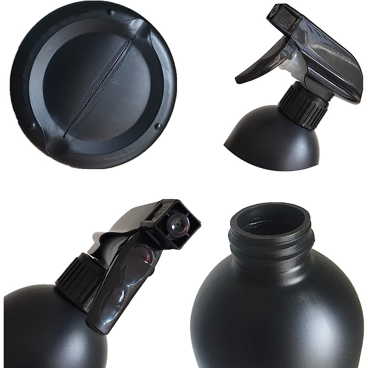 PEPAXON Plastic Spray Bottle for Hair Plant Mister Spray Bottle Cleaning Spray Bottle 500ml Black Pack of 2 17OZ (2)