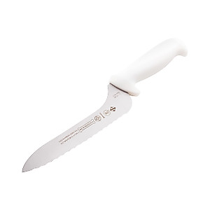 Mundial Offset- Serrated Edge Sandwich Knife, White, 9-Inch