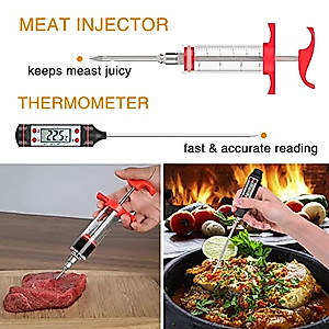 Griddle Accessories Kit, 39 Pcs Flat Top Grill Accessories for Blackstone and Camp Chef, Professional Grill BBQ Spatula Set with Basting Cover, Scraper, Thermometer, Egg Ring, Gifts for Men