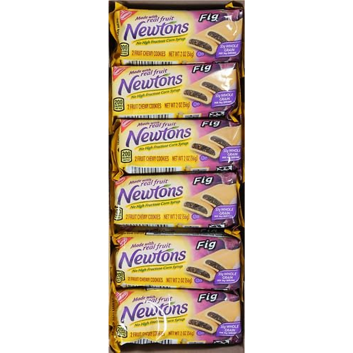 Newtons Soft & Fruit Chewy Cookies, (2 Cookies Per Pack) Fig, 24 Oz (Pack of 12)