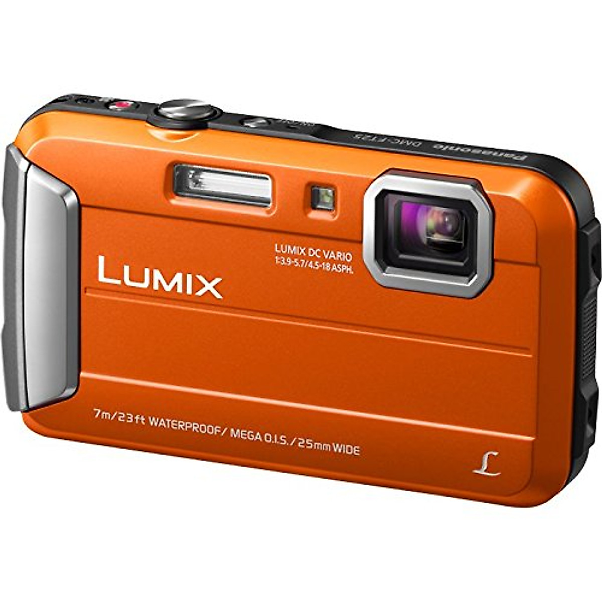 Panasonic DMC-TS25D Waterproof Digital Camera with 2.7-Inch LCD (Orange)