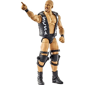 Mattel WWE “Stone Cold” Steve Austin Wrestlemania Action Figure with Entrance Gear & Vince McMahon Build-A-Figure Pieces, 6-in Posable Collectible Gift for WWE Fans Ages 8 Years Old & Up