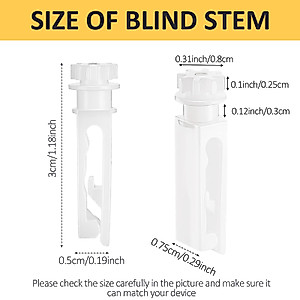 Vertical Blind Stem Replacement White Stems for Vertical Window Blind Vertical Blind Carrier Stem Vertical Blinds Curtain Accessories (40 Pieces)
