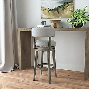 Hillsdale Furniture Lawton Wood Bar Height Swivel Stool Walnut