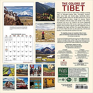 The Colors of Tibet 2023 Wall Calendar by International Campaign for Tibet | 12" x 24" Open | Amber Lotus Publishing