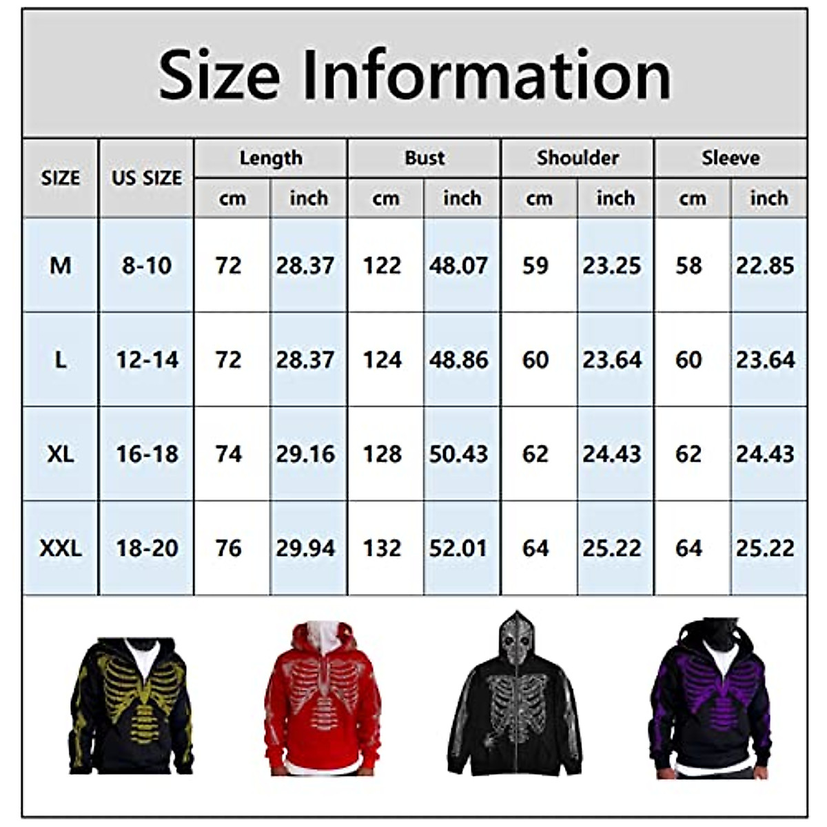 Easyoyo Skeleton 1/4 Zip Up Hoodie for Men Women, Gothic Diamond Glitter Oversize Grunge Punk Dark Sweatshirt