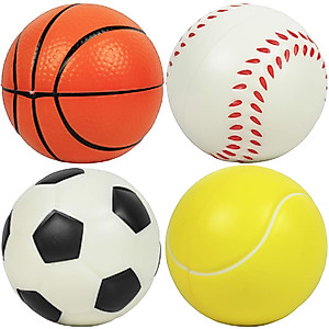 Kiddie Play Set of 4 Balls for Toddlers 4" Soft Soccer Ball for Kids