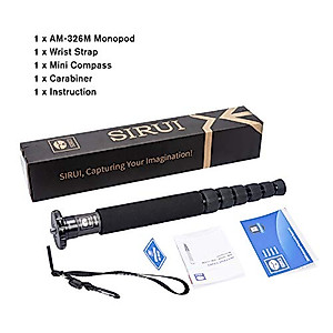 SIRUI Camera Monopod AM-326M 6 Section Carbon Fiber Portable Compact Lightweight Travel Monopod