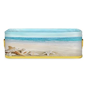 Sea Beach Starfish Bathroom Baskets for Organizing, Summer Seashell Foldable Storage Bins Toilet Paper Basket for Toilet Tank Top Fabric Storage Organizer for Shelves Closet Countertop