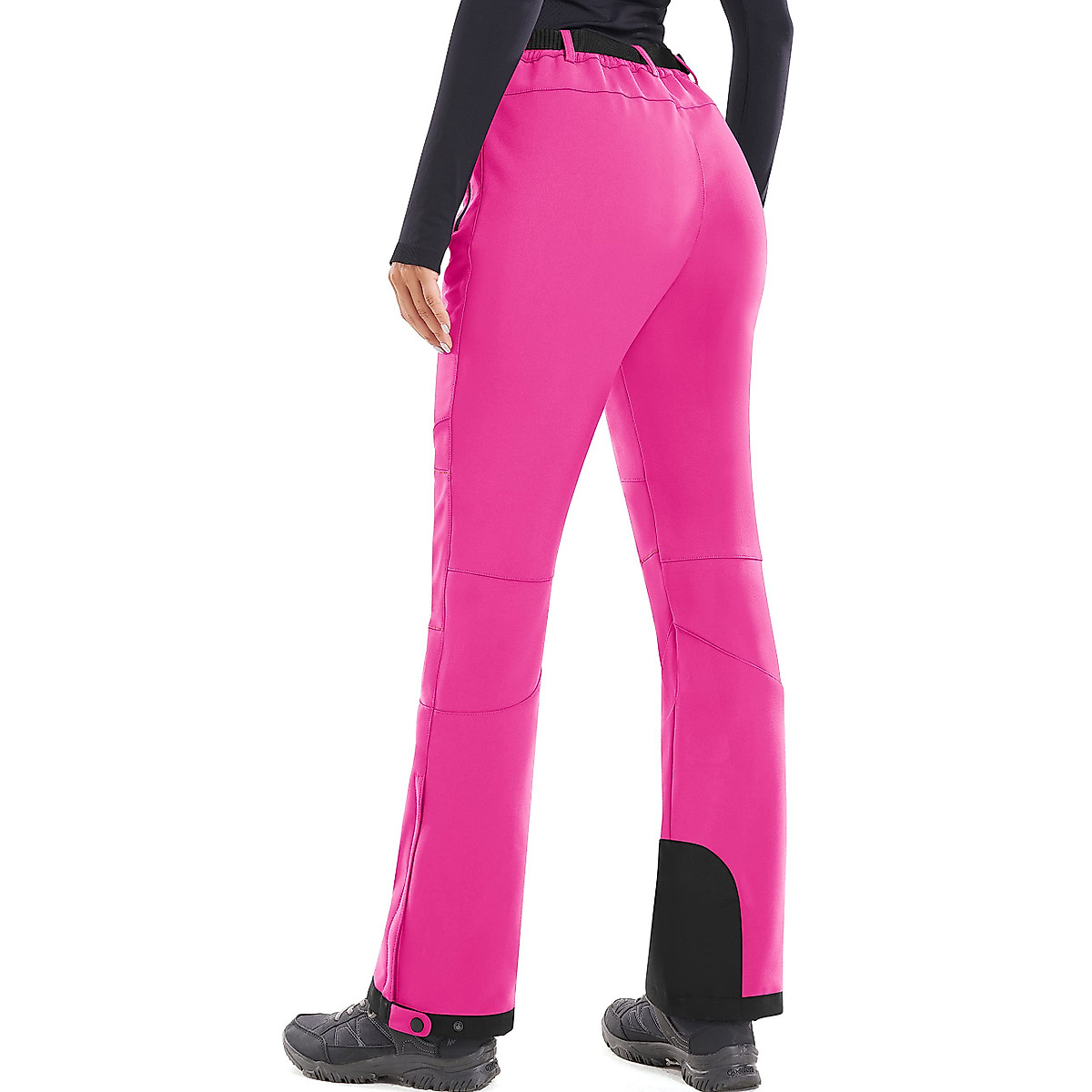 Heathyoga Women’s Snow Pants Waterproof Ski Pants for Women Snowboard Pants Women’s Hiking Pants Fleece Cargo Pants Pink