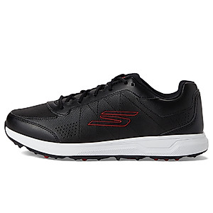 Skechers Men's Go Prime Relaxed Fit Spikeless Golf Shoe Sneaker, Black/Red, 8.5