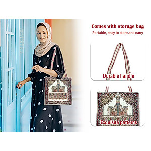 Anlising Prayer Mat, Prayer Mat Islamic, Muslim Prayer Rug, Prayer Mat Islam, with Elegant Design Bags, for Ramadan Islamic Muslim Prayer, Great Gift for Family, Lover and Friends