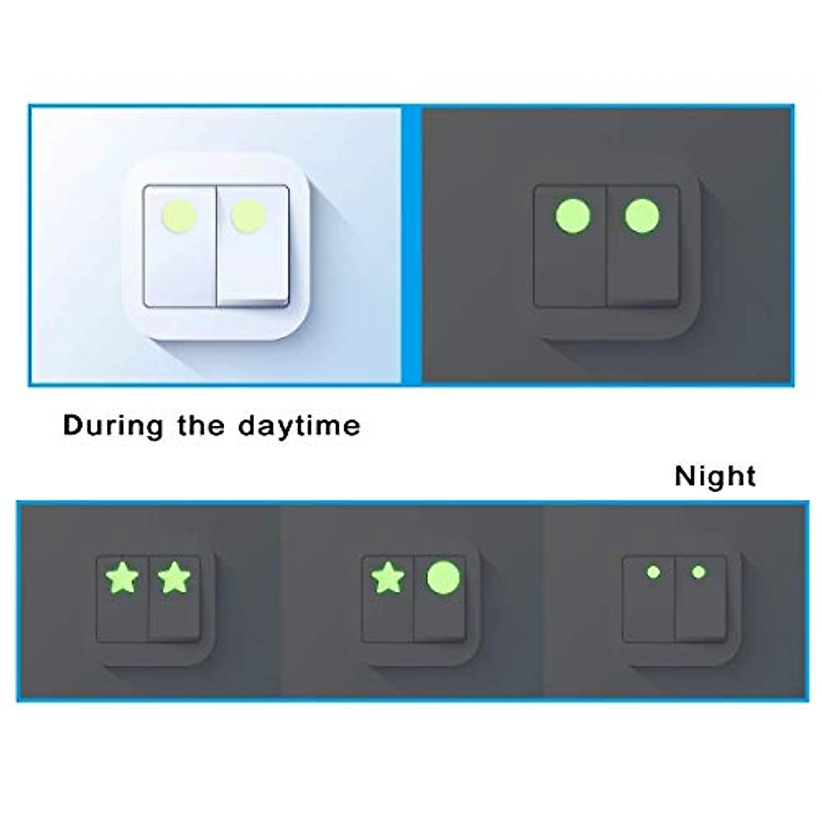 334pcs Glow in The Dark Stars Stickers, Luminous Stars and Moon Wall Stickers Decor for Kids Bedroom or Birthday Gift, Wall Decals for Any Room, Bright and Realistic