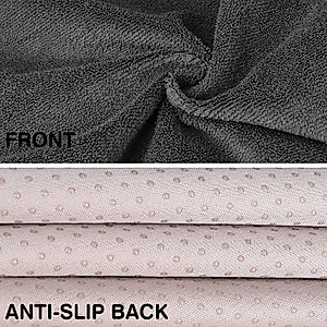 Leader Accessories Grey Waterproof Towel Auto Car Seat Cover Protector Machine Washable - Fit Yoga Running Crossfit Athletes Beach Swimming Outdoor Sports