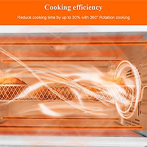 WHALL Toaster Oven Air Fryer, Max XL Large 30-Quart Smart Oven,11 function Toaster Oven Countertop with Steam Function,12-inch Pizza/1700W