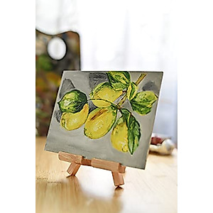 Handmade Wooden Easel Phone Stand - Tablet Holder: Canvas Style (Light)