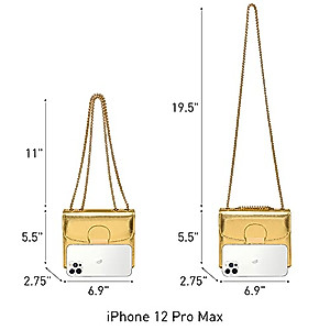 Dasein Women Small Crossbody Bag Designer Evening Bag Clutch Purse Handbag for Wedding/Prom/Party with Double Chain Strap