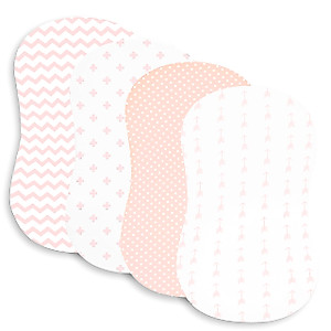 Pink dots Bassinet Sheets 4 Pack by baebae goods