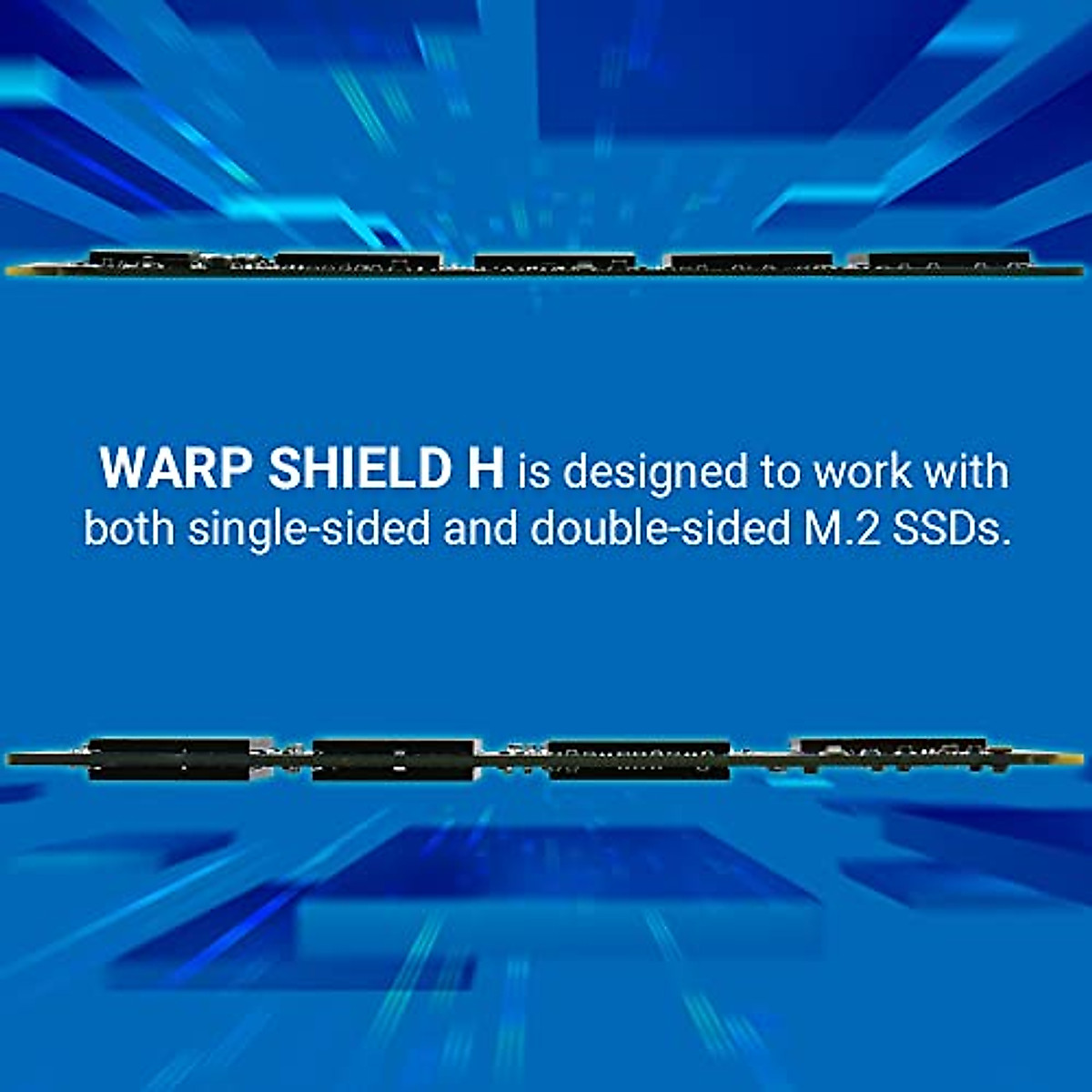 WIZMAX WARP Shield H, M.2 2280 SSD heatsink for Single and Double Side SSD, U-Type Copper Pipe with Thermal pad Heat Sink Computer PC PCIE M2 SSD Cooler,Black