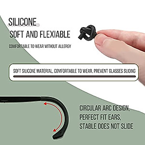 NICBOOY 3 Packs Rubber Earpiece For Sports Sunglasses, Replacement Ear Piece For Brand Sunglasses,  Anti-slip Silicone Earpiece Sports Sunglasses