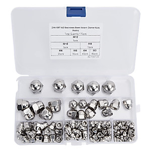 Acorn Cap Nuts, 304 Stainless Steel Acorn Hex Cap Nuts Locknuts for Industrial Machinery