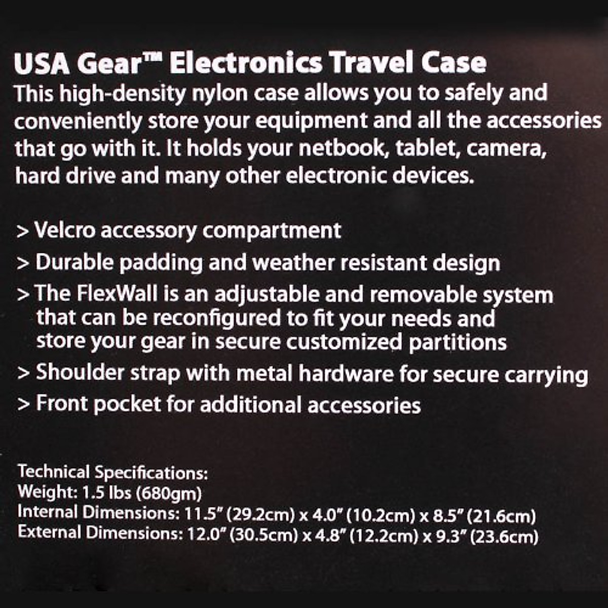 USA Gear Label Maker Carrying Case_Compatible with Brother P-Touch PTD600 - Pocket Zippers and Customizable Interior Dividers - Accessory Pocket Holds Cables Printing Tape Refill and More Accessories