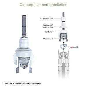 Electric Toothbrush Link Rod Part Replacement Compatible with Philips Sonicare Toothbrush HX6920 HX9340 HX6730 HX6340 HX6530 HX9352 HX9382, Metal Shaft Repair Part with Tongue Scraper Cleaner