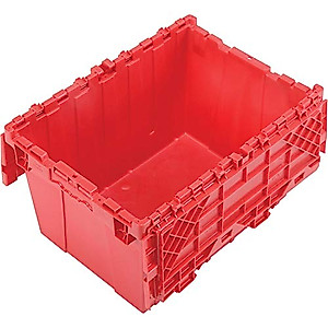 Global Industrial Red Distribution Container With Hinged Lid 21-7/8x15-1/4x12-7/8