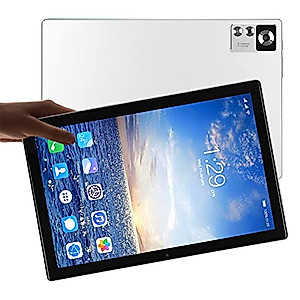 Acogedor 2 in 1 Tablet 10.1 Inch, Android 12.0 Tablets, Support 4G Band Calling Function, 2.4GHz and 5G WiFi Connection, 8GB RAM 256GB ROM, WiFi, GPS, BT (White) (US Plug)