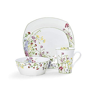 Mikasa Wildflower Garden 16-Piece Dinnerware Set, Service For 4