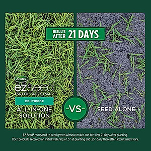Scotts EZ Seed Patch and Repair Centipede Grass, 20 lb. - Combination Mulch, Seed, and Fertilizer - Tackifier Reduces Seed Wash-Away - Covers up to 445 sq. ft.