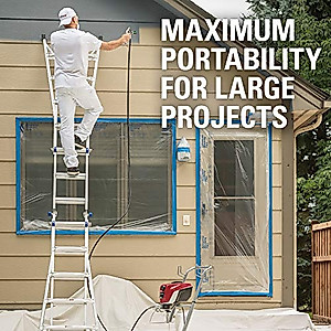 Titan Tool ControlMax 1700 Pro 580006 w/ Cart High Efficiency Airless Paint Sprayer, HEA technology decreases overspray by up to 55% while delivering softer spray