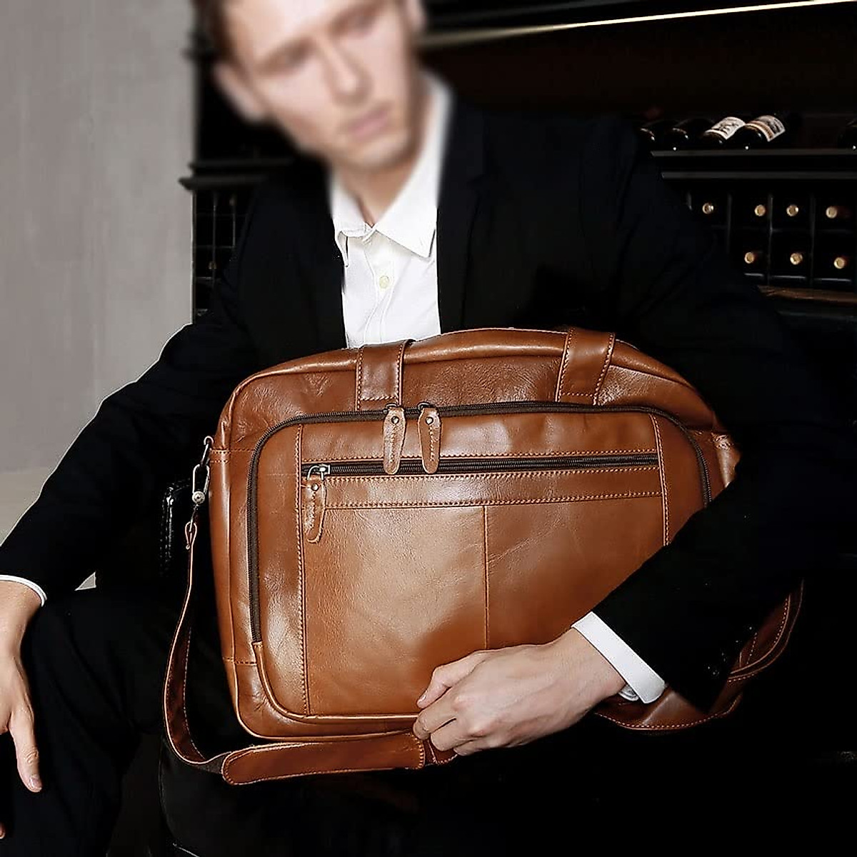 MXIAOXIA Shoulder Bag Men's Office Bag Business Office Bag Men's Travel Handbag