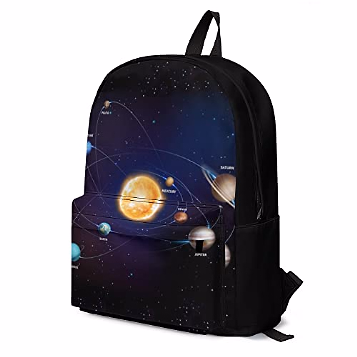 Solar System Backpack Bookbag Adjustable Shoulder Strap Daypack Galaxy Planet Travel Hiking Camping Backpacks for Women Teens Space Earth