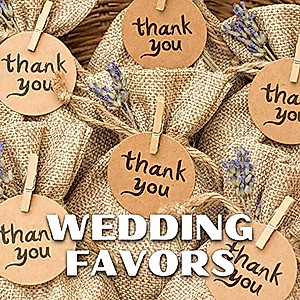 Mandala Crafts 50 Flower Drawstring Gift Bags – Small Burlap Bags with Drawstring 5x7 Inches – Floral Gift Bags Drawstring Pouch Set for Wedding Party Favors