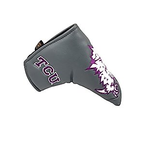 PRG Americas NCAA TCU Horned Frogs Blade Putter Cover, Gray, One Size