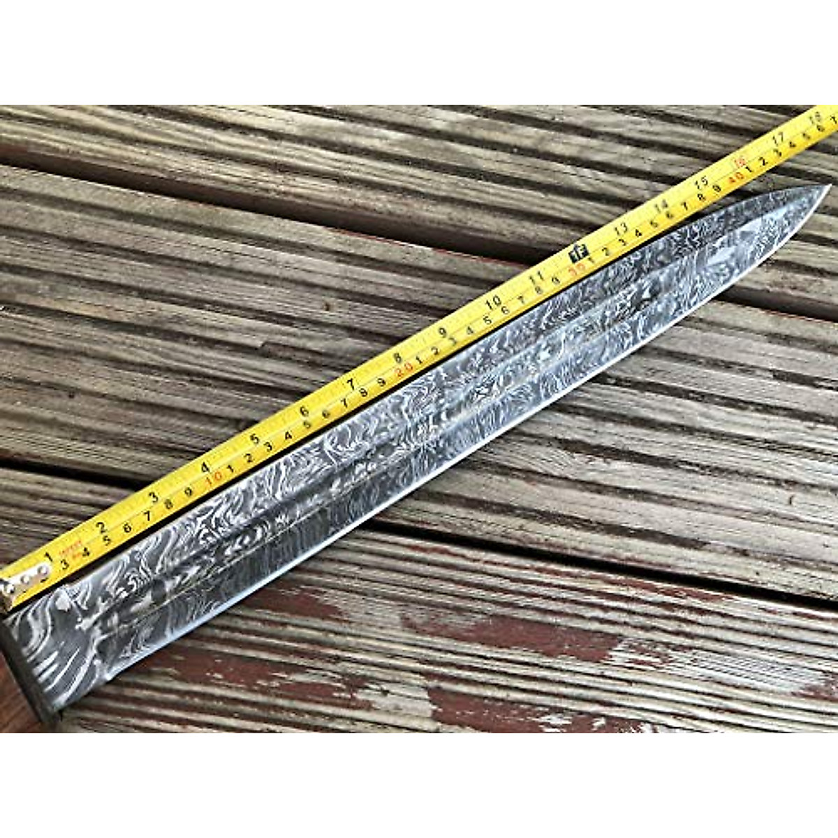 Perkin - FST1 - Damascus Steel Knife - 24 Inches Fixed Blade Hunting Knife Sword